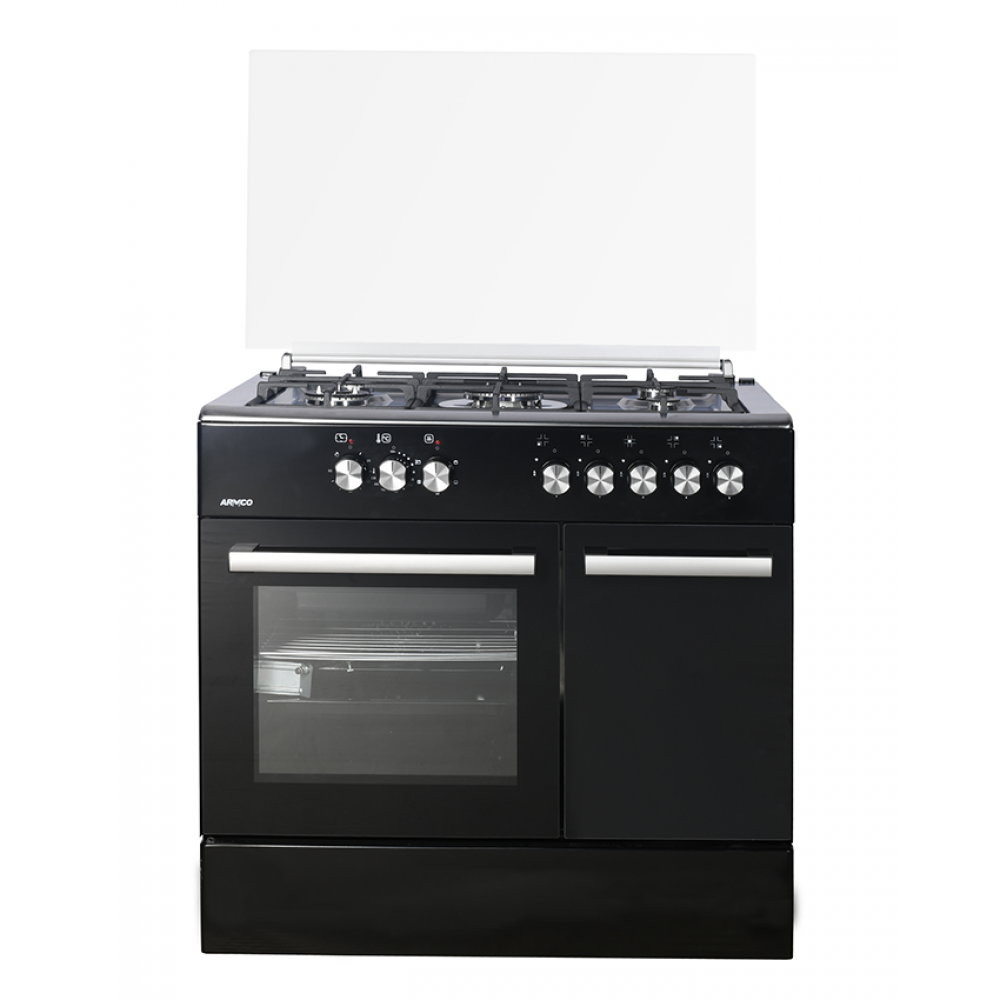 Armco 5 Gas-1 Triple Wok, 1 Mini Wok Gas Cooker: GC-F9650ZBT2(BK)